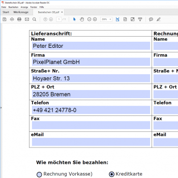 Ausfüllbare PDF-Formulare erstellen und bearbeiten mit "PdfEditor"