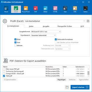 PDF in Excel umwandeln mit "PdfGrabber" (Windows und macOS)